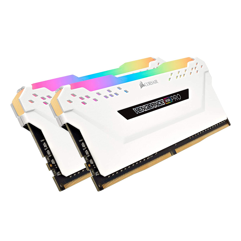 RAM CORSAIR VENGEANCE RGB PRO 3000 2X8 WHITE C15 - watanimall