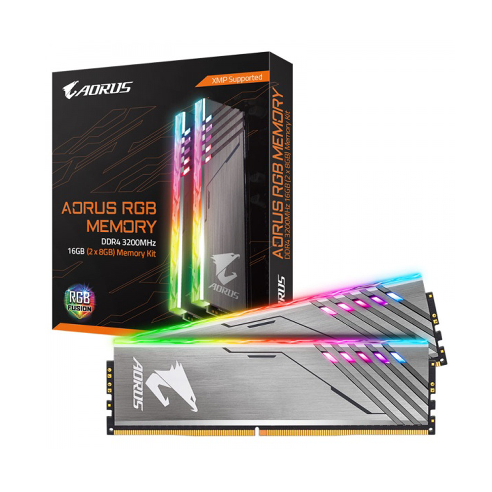 RAM GIGABYTE AORUS RGB 3200 2X8GB SILVER CL16 - watanimall