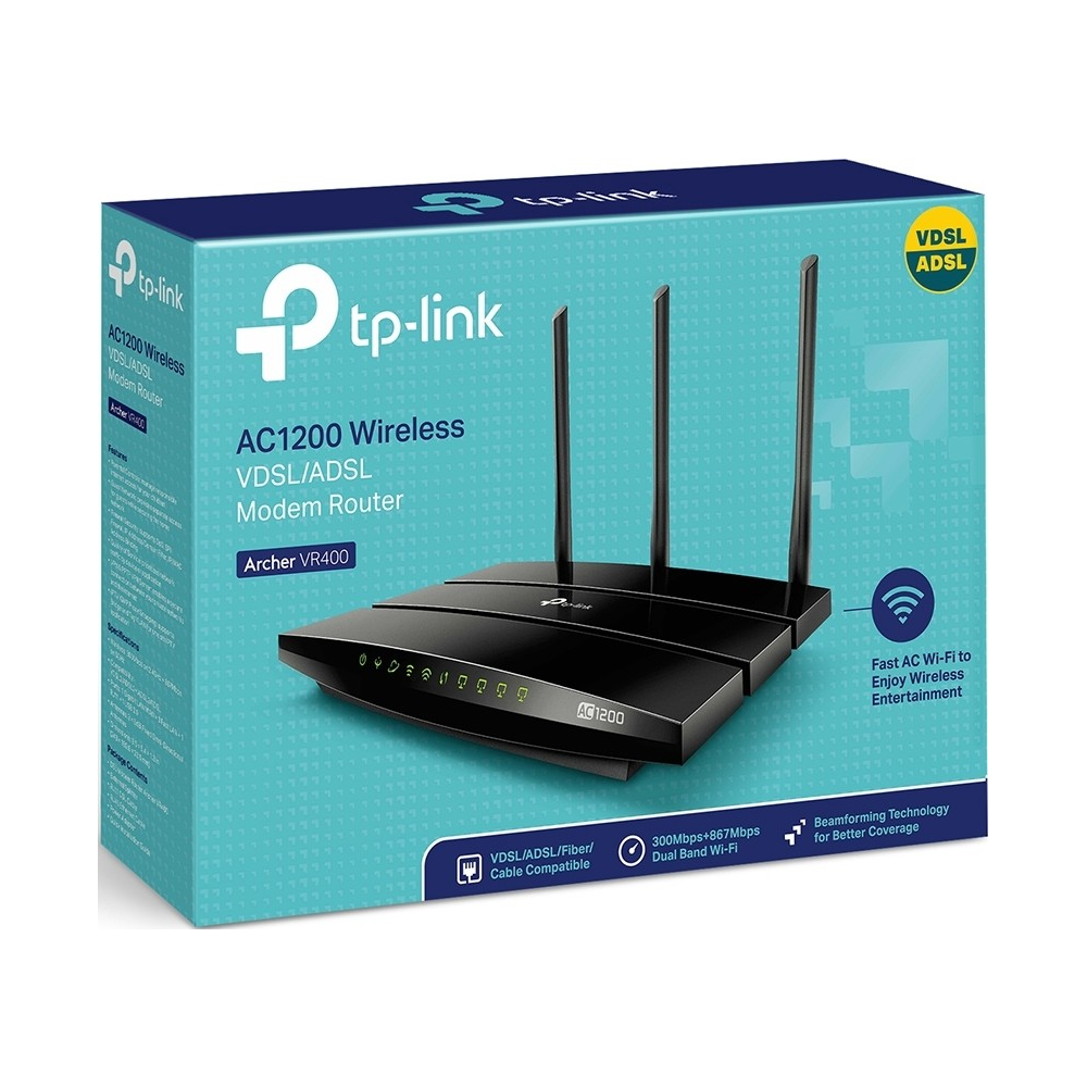 ROUTER TP-LINK ARCHER VR400 AC1200 WI-FI VDSL/AD - watanimall
