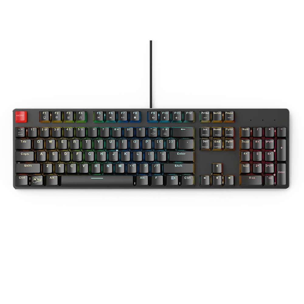 KEYBOARD GLORIOUS GMMK V2 FULL SIZE TACTILE BROWN - BLACK - watanimall