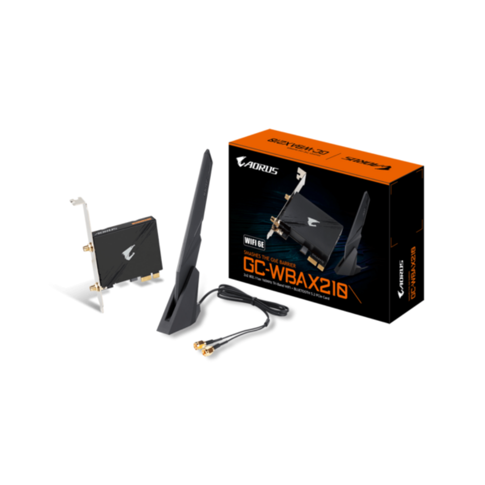 PCI EX1 GIGABYTE AORUS AX210 WBAX210 WIFI 6E+BLUETOOTH 5.2 - watanimall