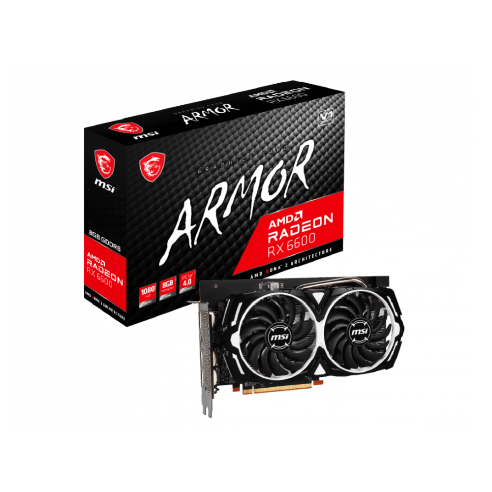 GPU MSI RADEON RX6600 ARMOR 8G V1 GAMING - watanimall