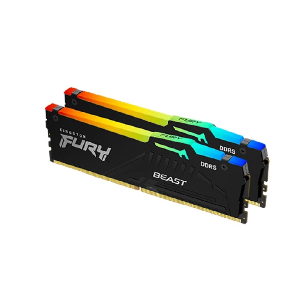 RAM KINGSTON FURY BEAST 5200 2X8GB KIT DDR5 CL40 RGB BLACK