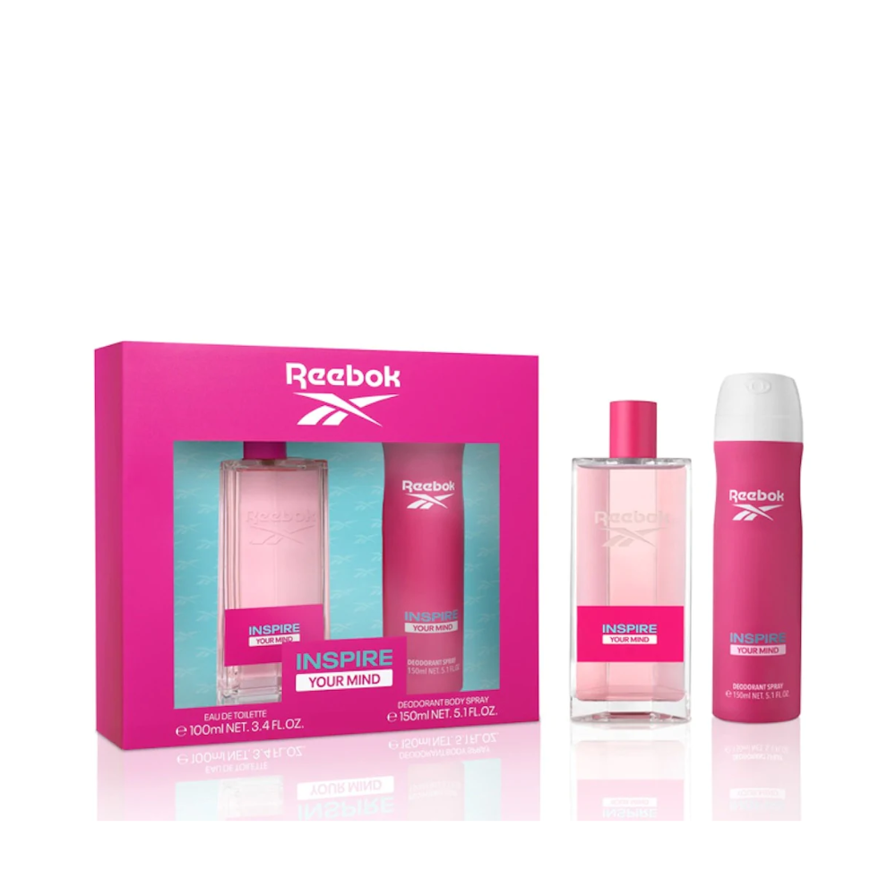 REEBOK INSPIRE YOUR MIND SET WOMEN EDT 100M+DEODORANT 150ML - watanimall