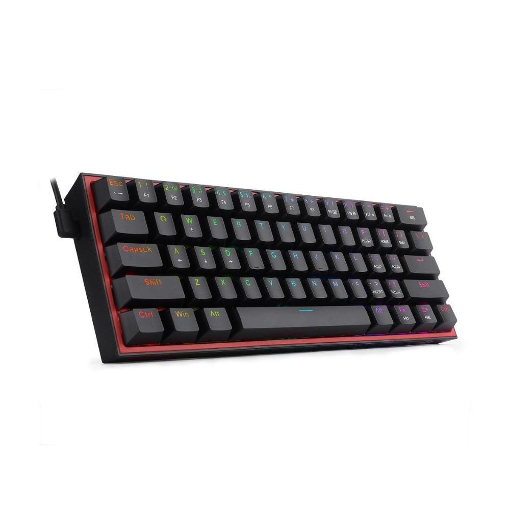 KEYBOARD REDRAGON FIZZ K617 MECHANICAL RGB DUST PROOF RED - watanimall