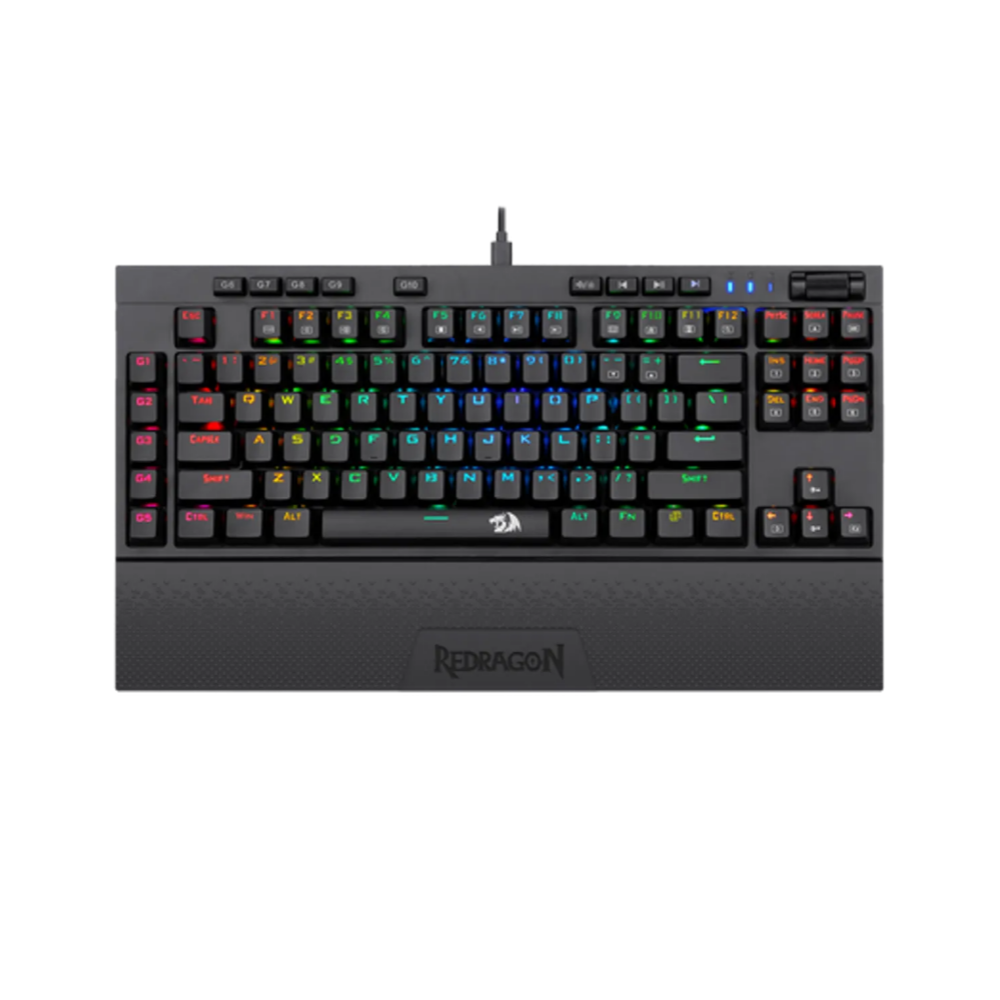 KEYBOARD REDRAGON VISHNU K596RGB MECHANICAL DUST RED - watanimall