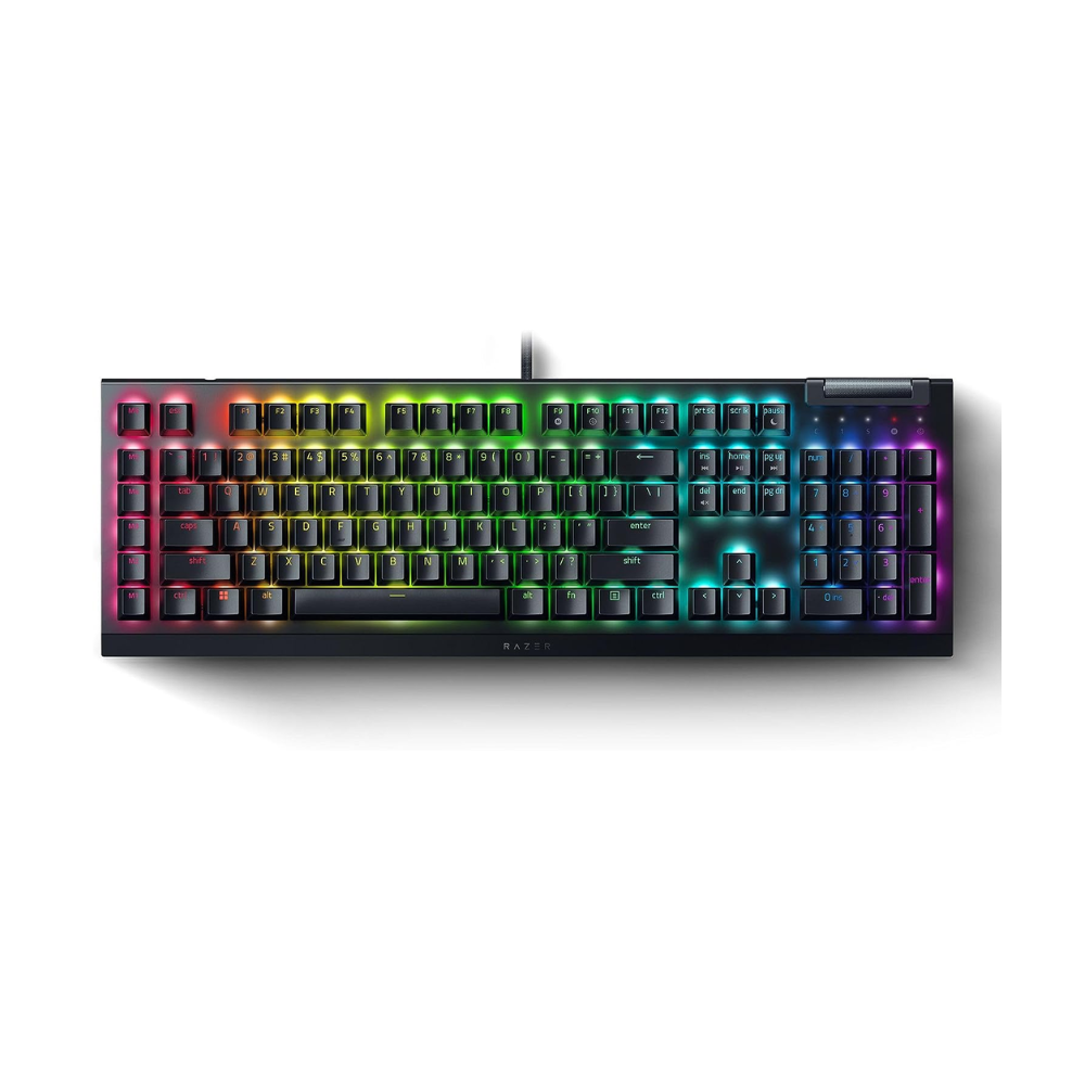 KEYBOARD RAZER BLACKWIDOW V4X FULL SIZE CLICKY GREEN -BLACK - watanimall