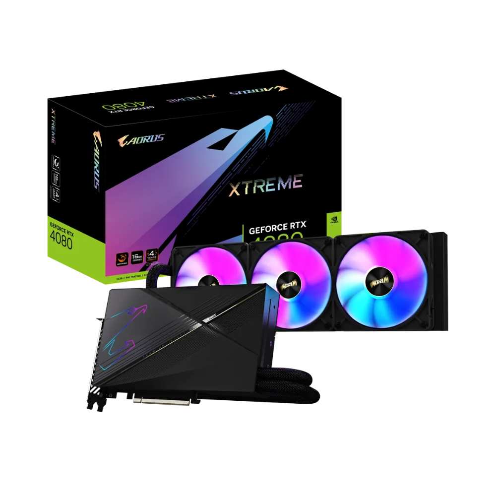 GPU GIGABYTE AORUS GeForce RTX4080 16GB XTREME WATERFORCE - watanimall