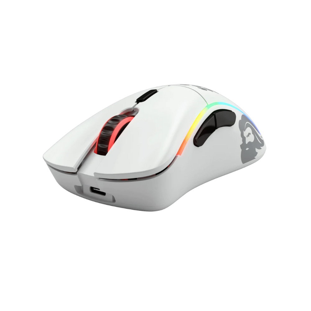 MOUSE GLORIOUS MODEL D WIRELESS RGB WHITE - watanimall