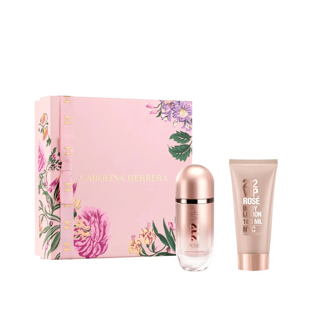 CAROLINA HERRERA 212 VIP ROSE WOMEN EDP 80ML+BODY LOTION - watanimall