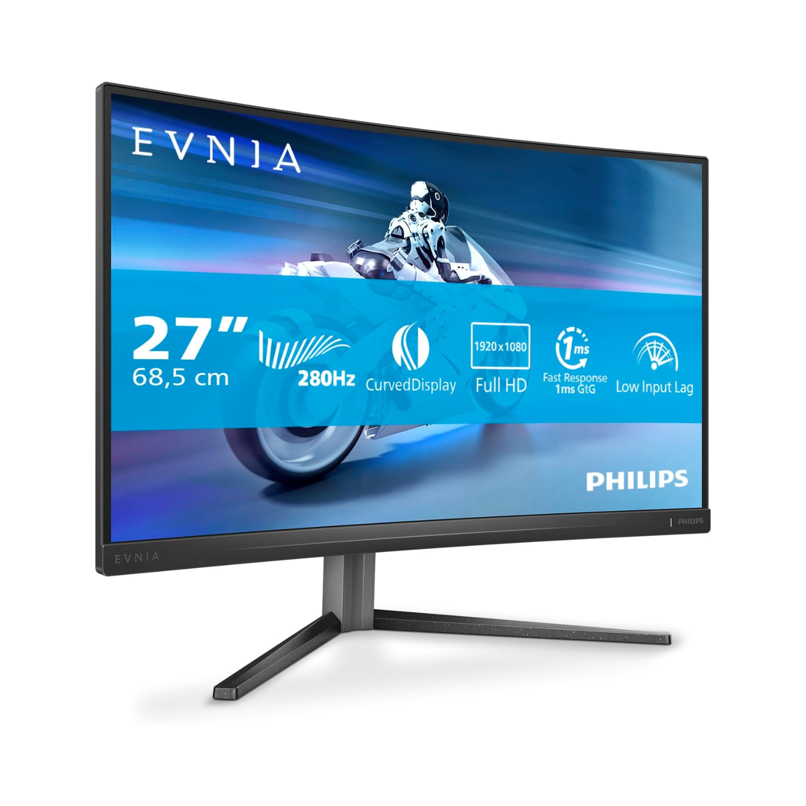 MONITOR PHILIPS EVNIA 27M2C5200W 27'' FHD 280HZ VA CURVED - watanimall