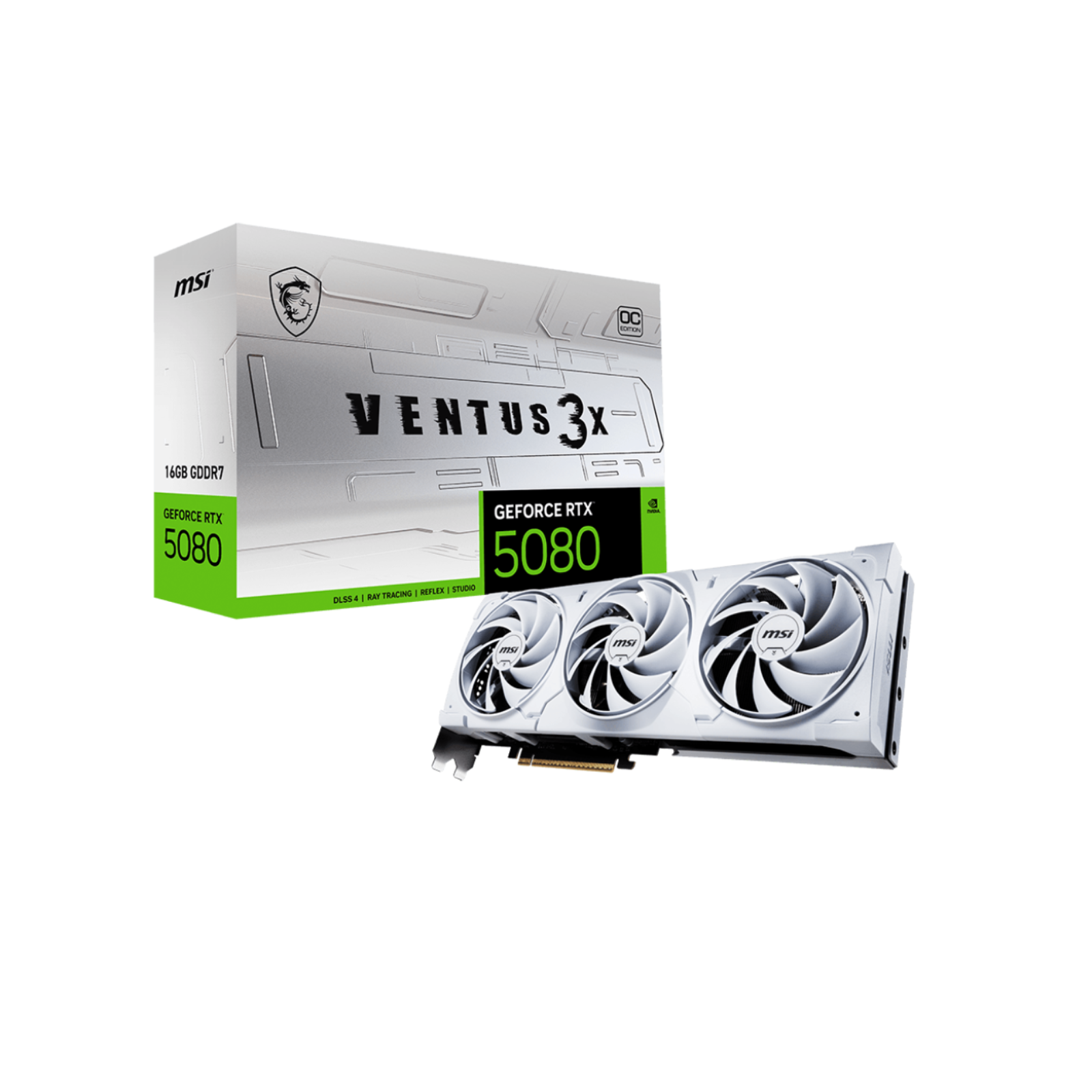 GPU MSI GEFORCE RTX5080-16G OC VENTUS 3X WHITE - watanimall