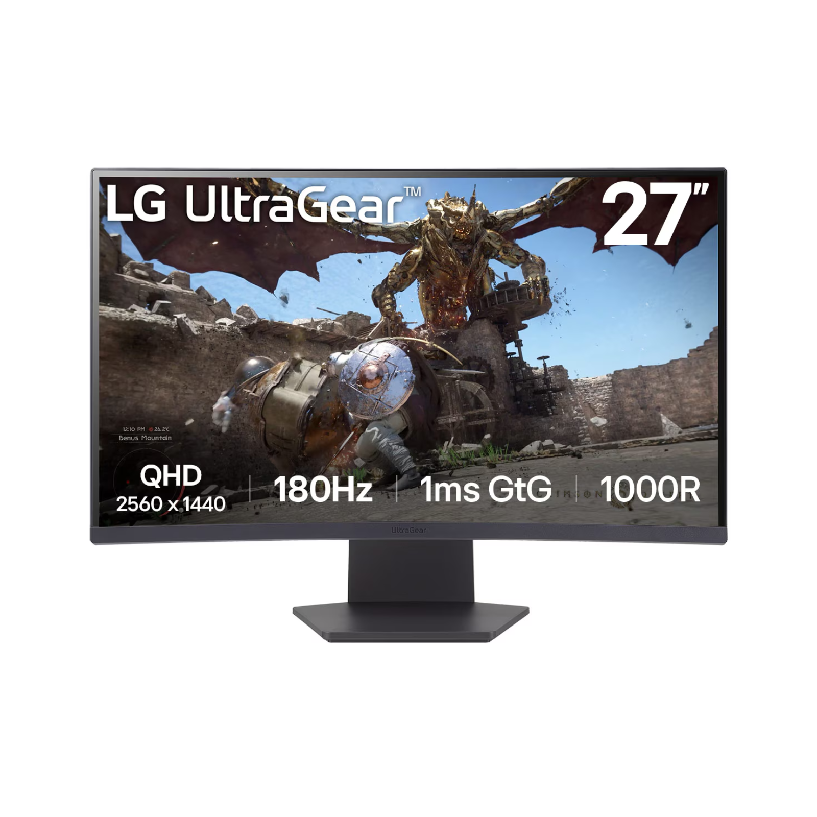 MONITOR LG ULTRAGEAR 27GS60QC-B 27" QHD 2K 180Hz VA CURVED - watanimall