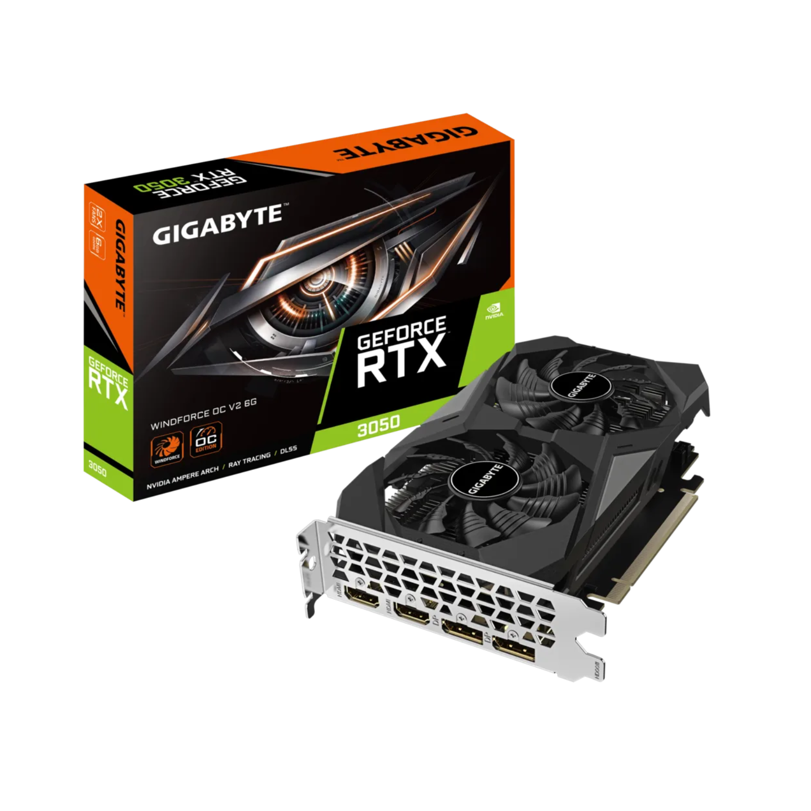 GPU GIGABYTE GEFORCE RTX3050 WINDFORCE OC V2 6GB - watanimall