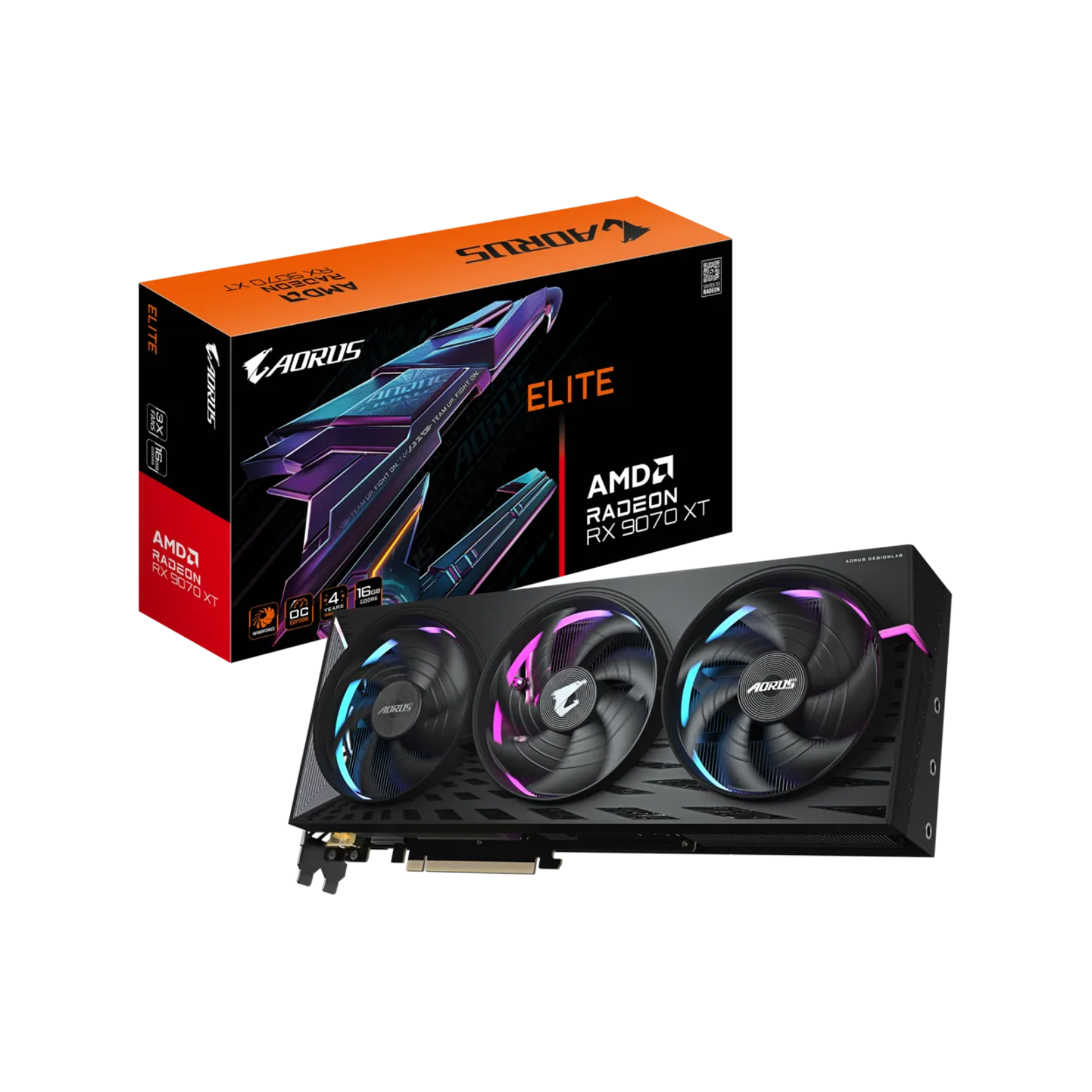 GPU GIGABYTE AMD RADEON RX 9070XT AORUS ELITE 16GB - watanimall