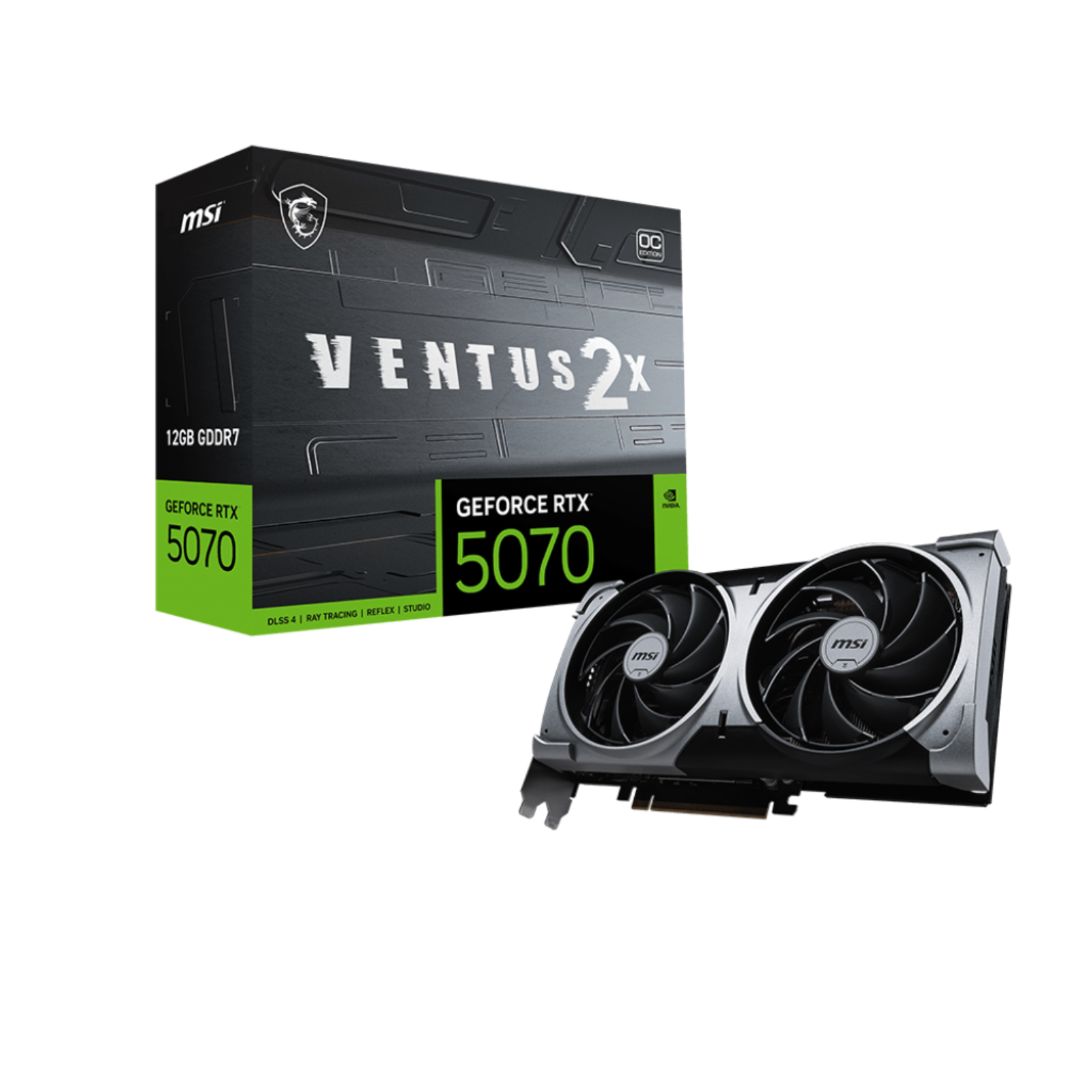 GPU MSI GEFORCE RTX5070 VENTUS 2X OC 12GB - watanimall