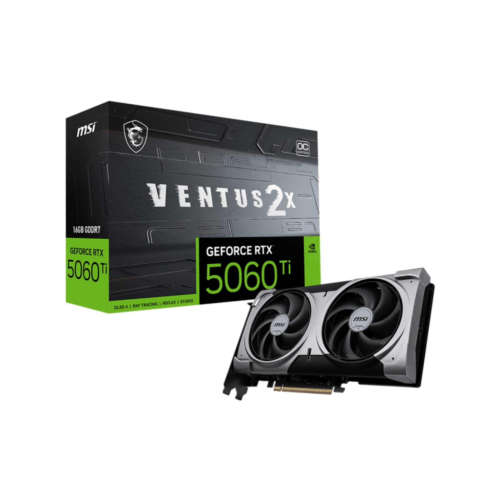 GPU MSI GEFORCE RTX5060TI VENTUS 2X OC PLUS 16GB - watanimall