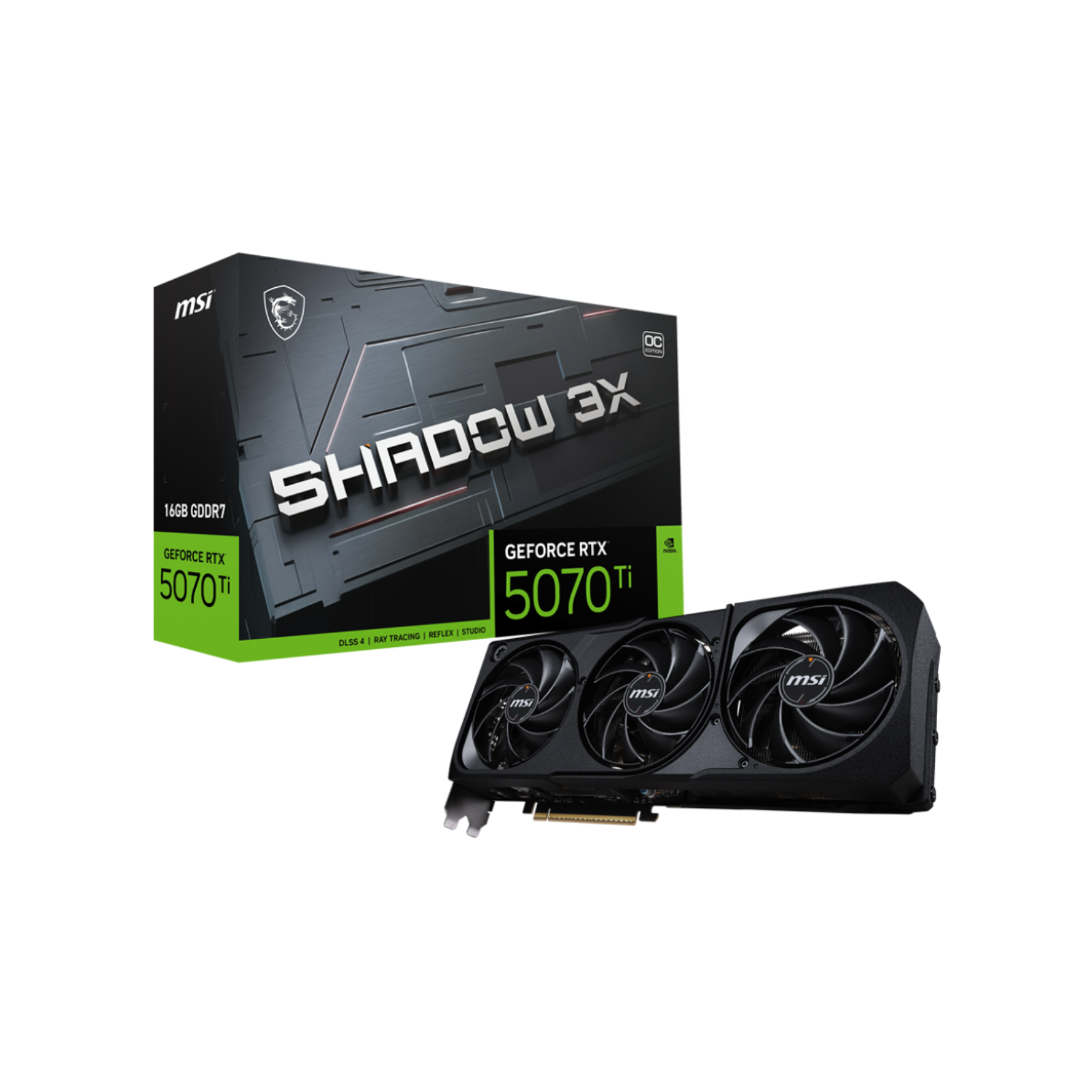 GPU MSI GEFORCE RTX5070TI 16GB SHADOW 3X OC BLACK - watanimall