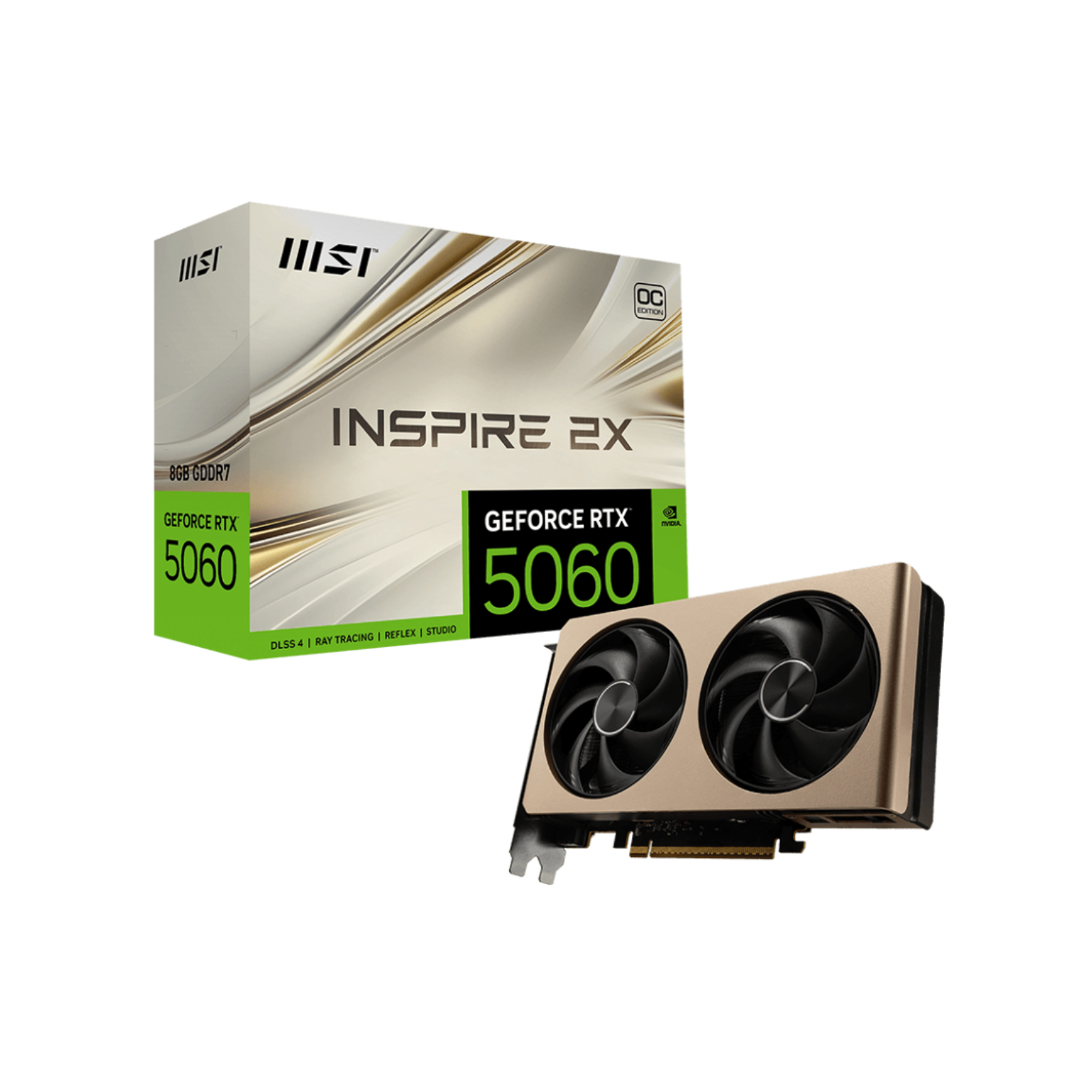 GPU MSI GEFORCE RTX5060 INSPIRE 2X OC 8G BLACK - watanimall