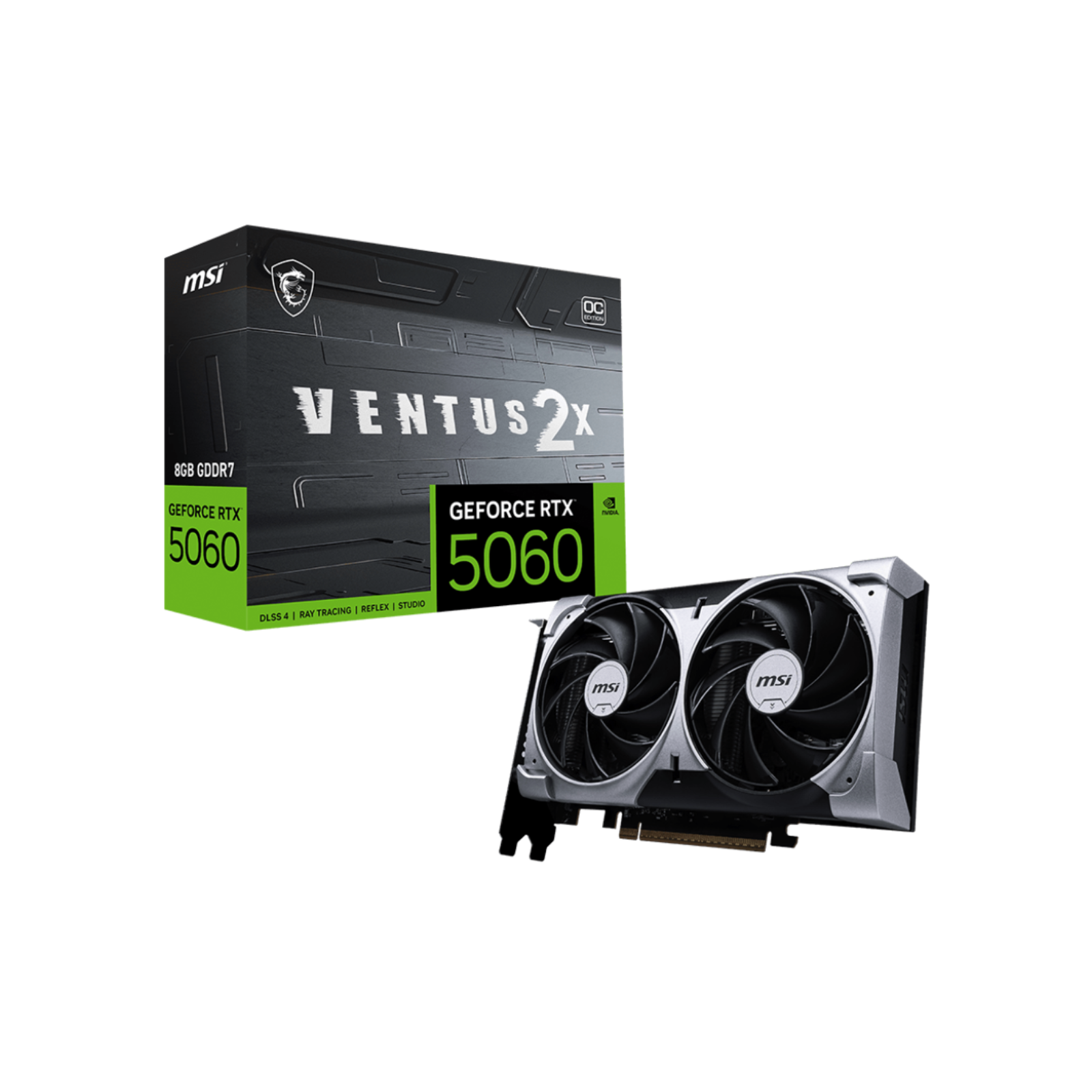 GPU MSI GEFORCE RTX5060 8GB VENTUS 2X OC BLACK - watanimall