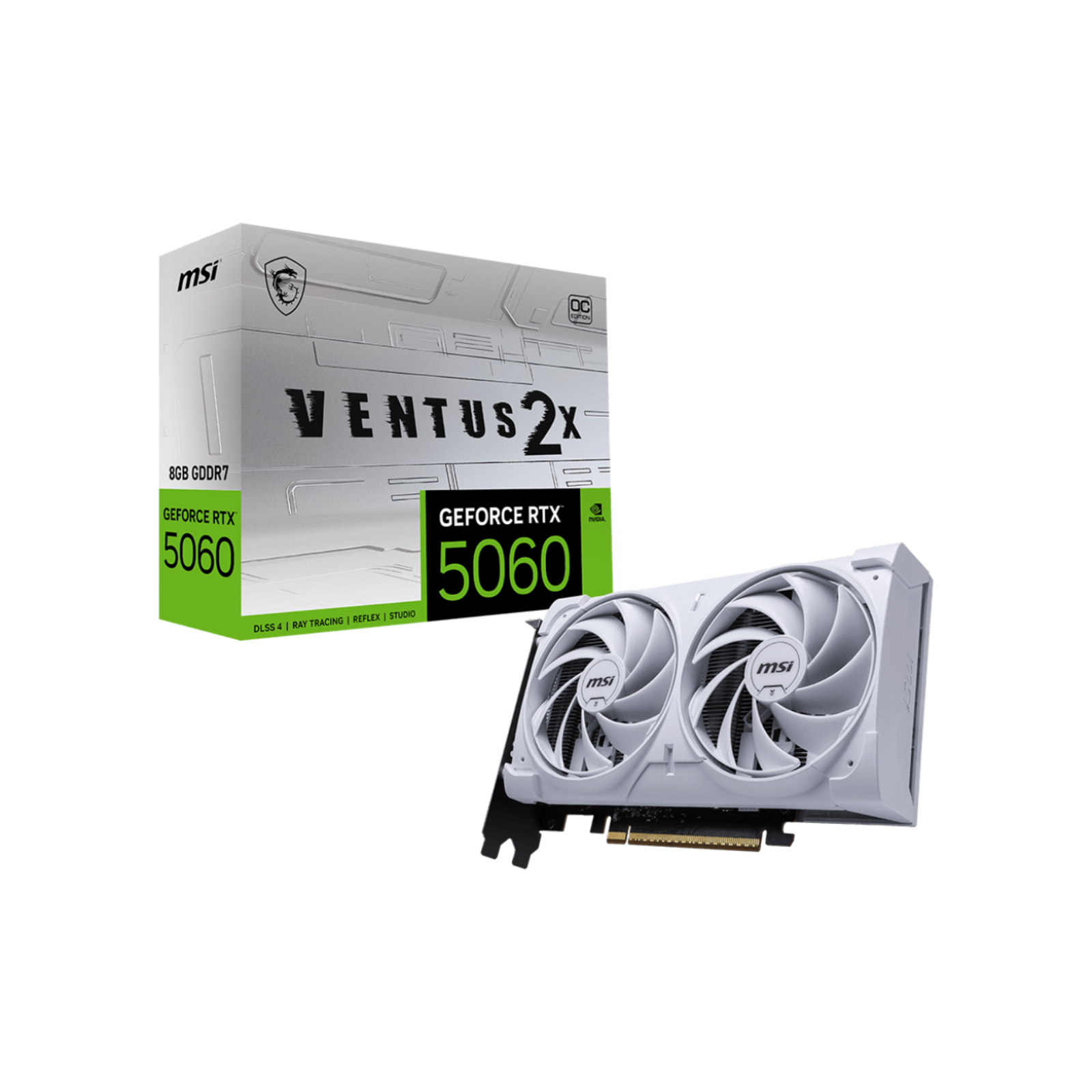 GPU MSI GEFORCE RTX5060 8GB VENTUS 2X OC WHITE - watanimall
